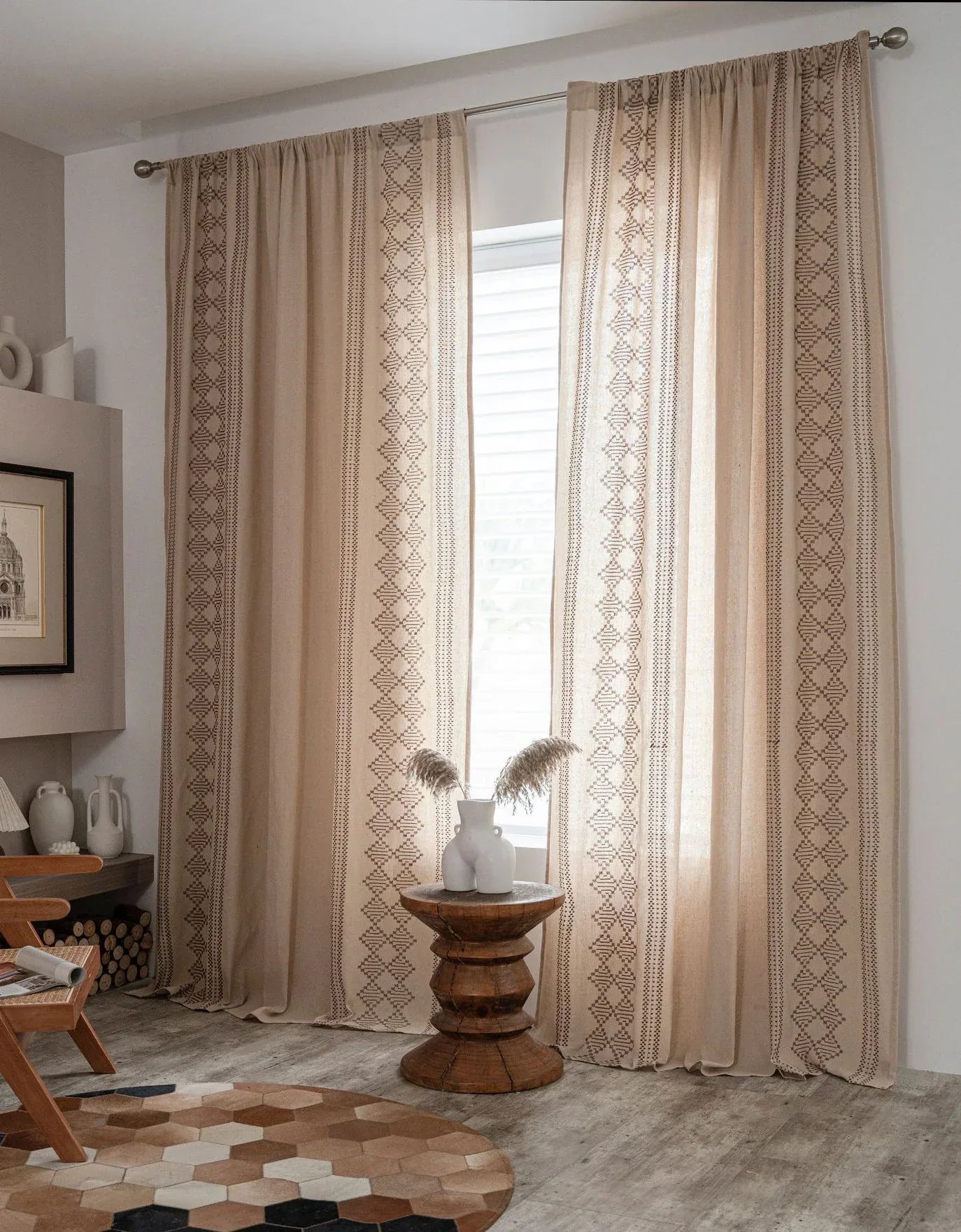 Italian Style Linen Cotton Embroidery Curtains – Islinen